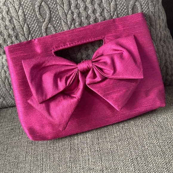 Bags | New Pink Bow Detail Clutch Purse | Poshmark